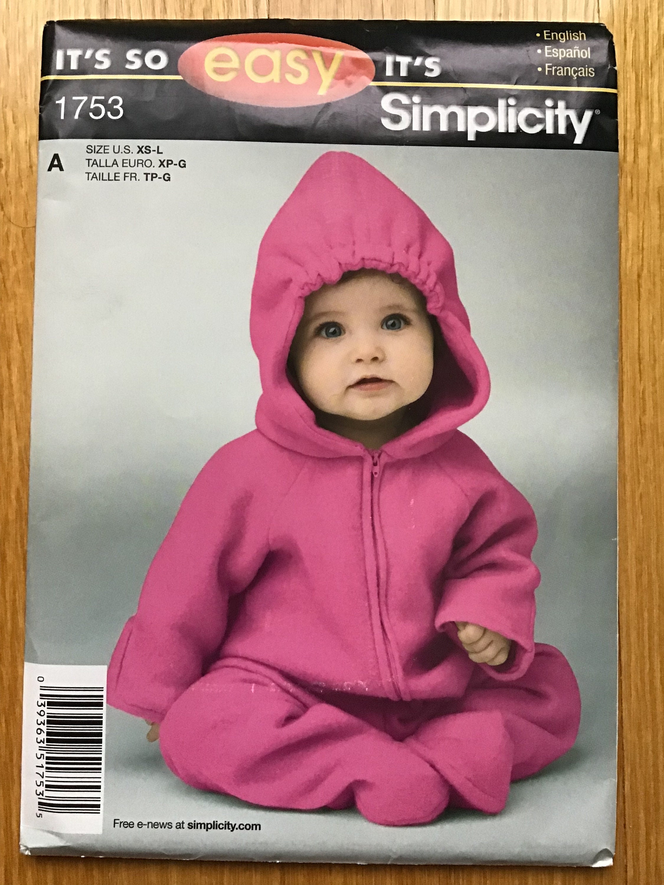 Easy Baby Sleeper Pattern Simplicity 1753 Size XS S M L UNCUT - Etsy