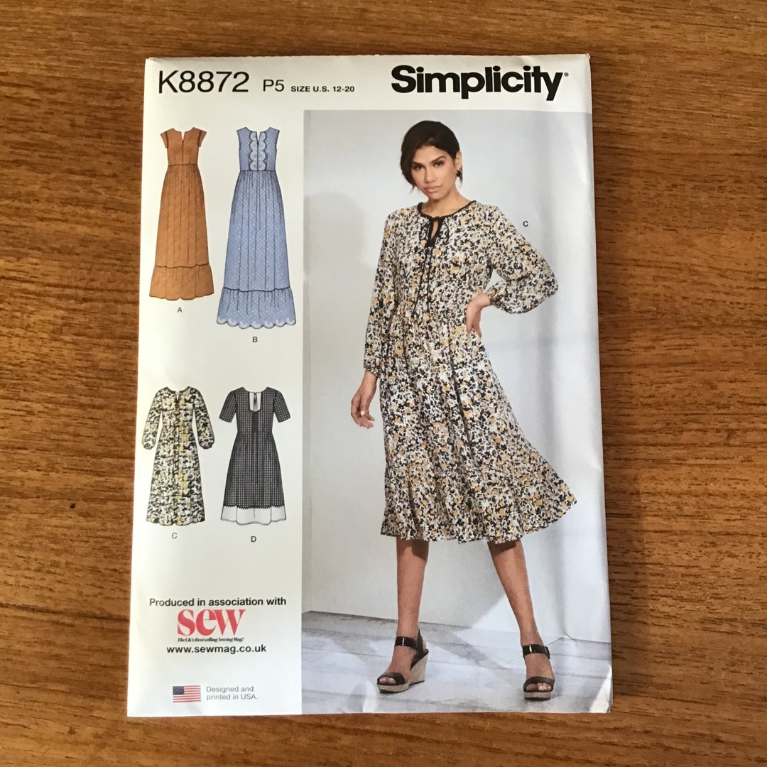 Misses Pullover Dress Pattern Simplicity 8872 UNCUT Size 12 - 20 - Etsy ...