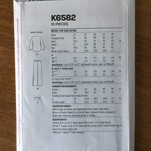 Misses Boho Top and Pants Pattern New Look 6582 Size 10 - 18 UNCUT - Etsy