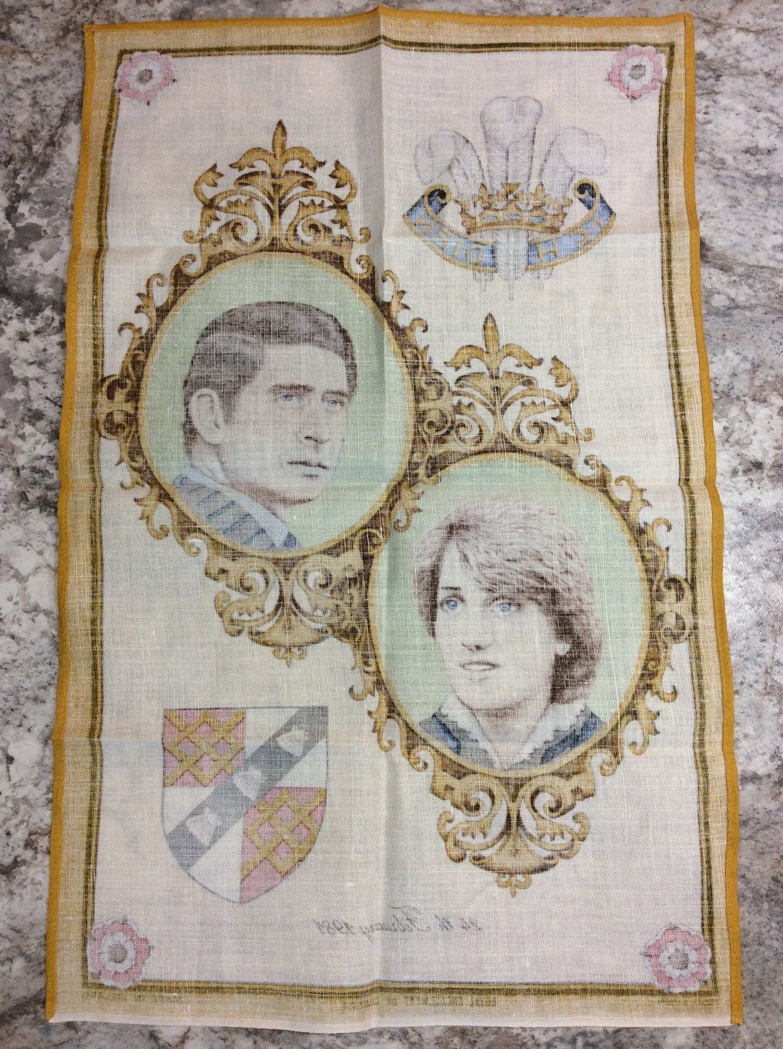 Royal Wedding Tea Towel Engagement Prince Charles Lady Diana - Etsy