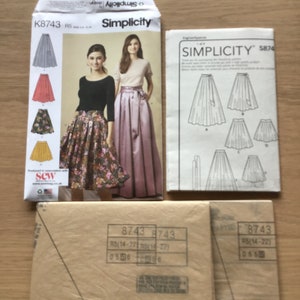 Misses Pleated Skirt Pattern Simplicity 8743 Size 14 - 22 - Etsy