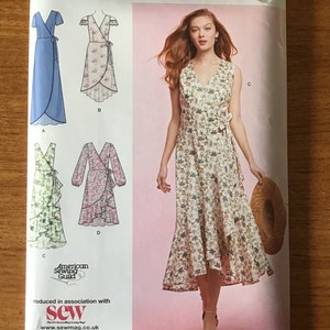Misses Wrap Dress Pattern Cottagecore Simplicity 8637 Size 6 - 14 UNCUT ...