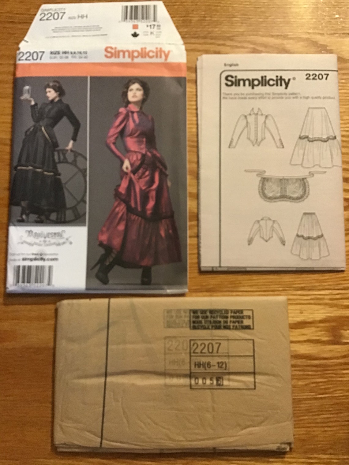 Steampunk Costume Pattern Misses Size 6 12 Simplicity 2207 UNCUT - Etsy