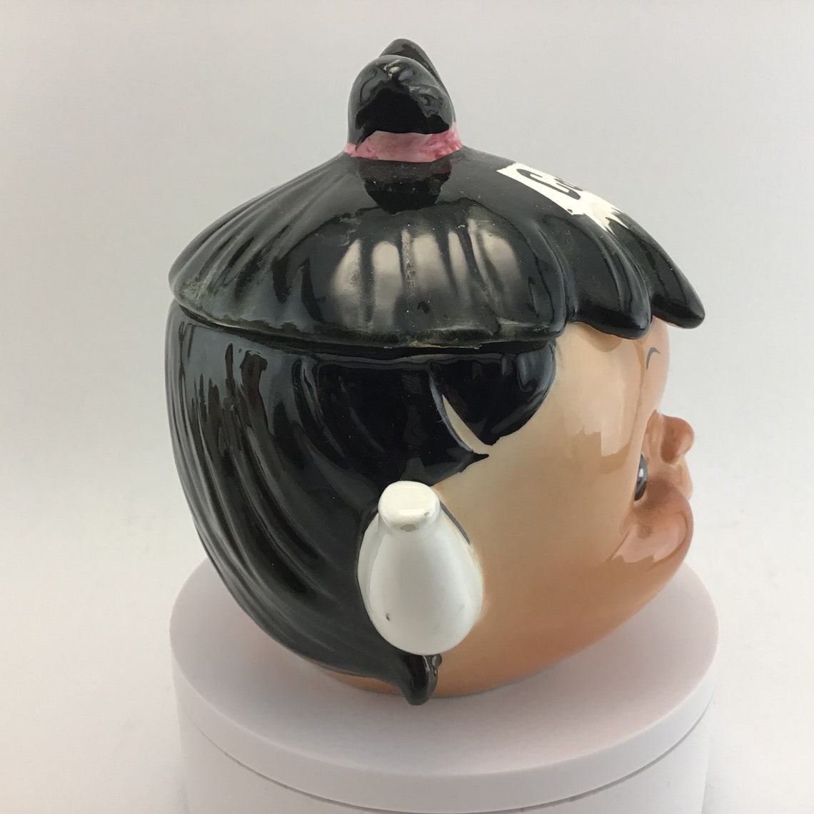 Lefton ESD Anthropomorphic Coffee Head With Spoon Instant - Etsy