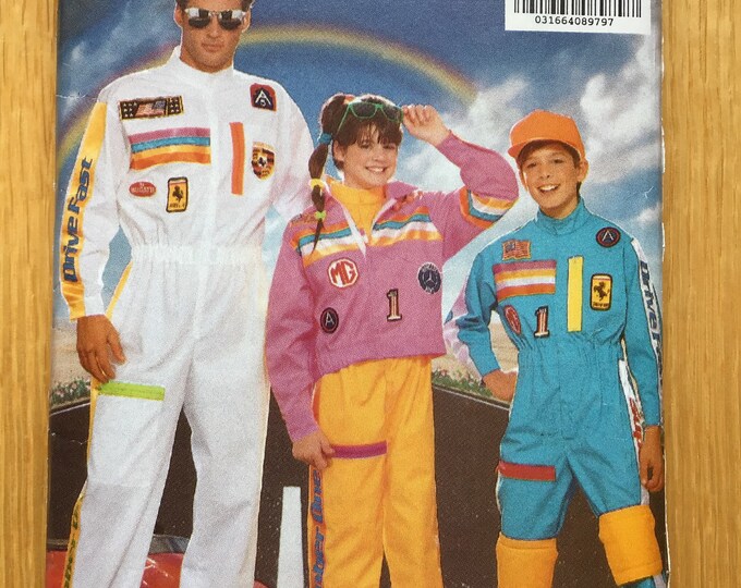 Race Car Driver Costume Pattern Butterick 5133 Adult S M L XL UNCUT - Etsy