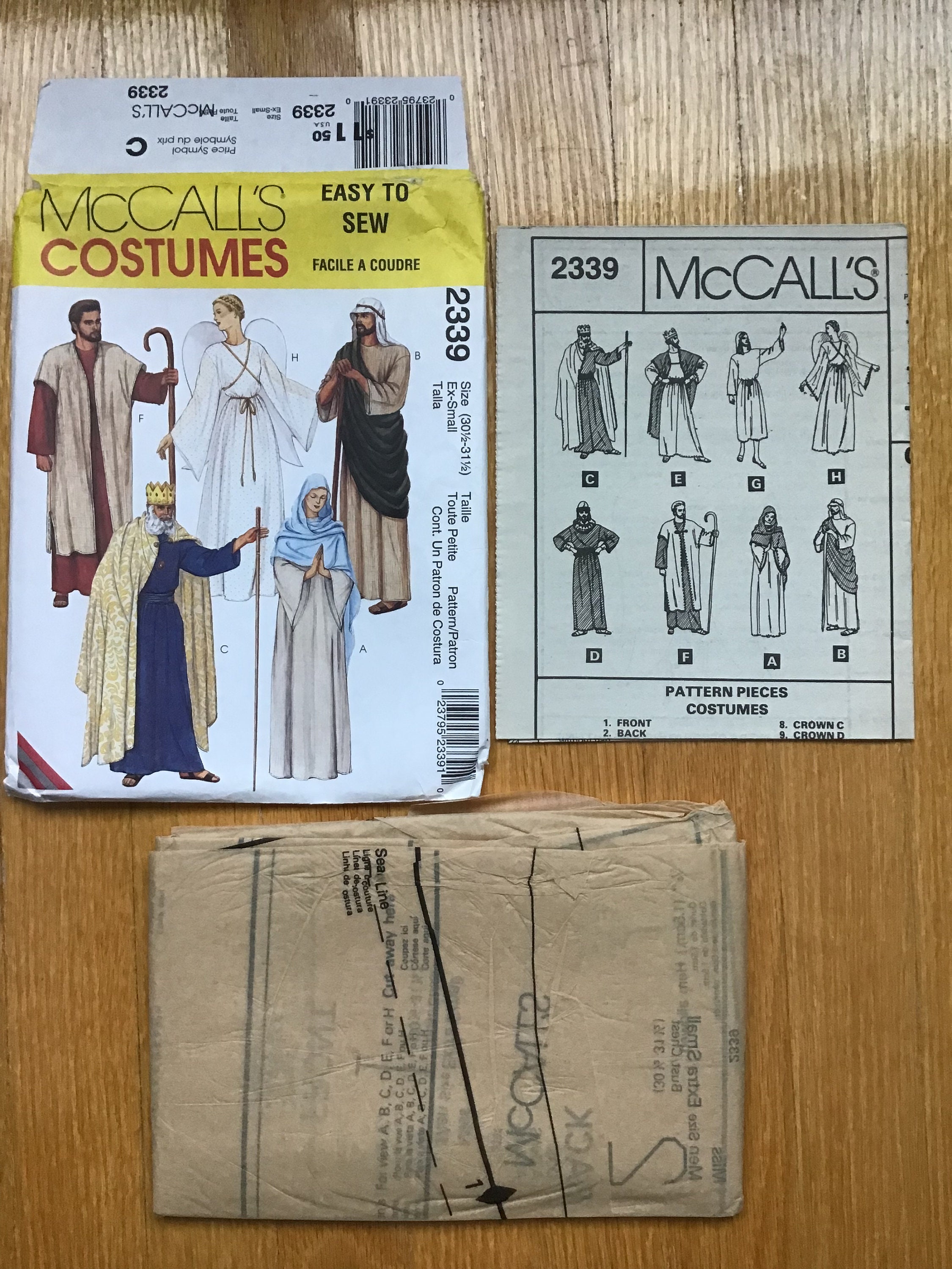 Nativity Play Costume Pattern Adult Mary Joseph King Angel Shepherd ...