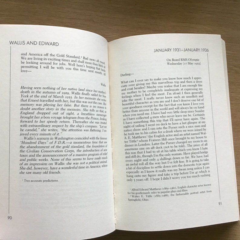 Wallis and Edward Letters 1931 - 1937 the Intimate Correspondence of ...