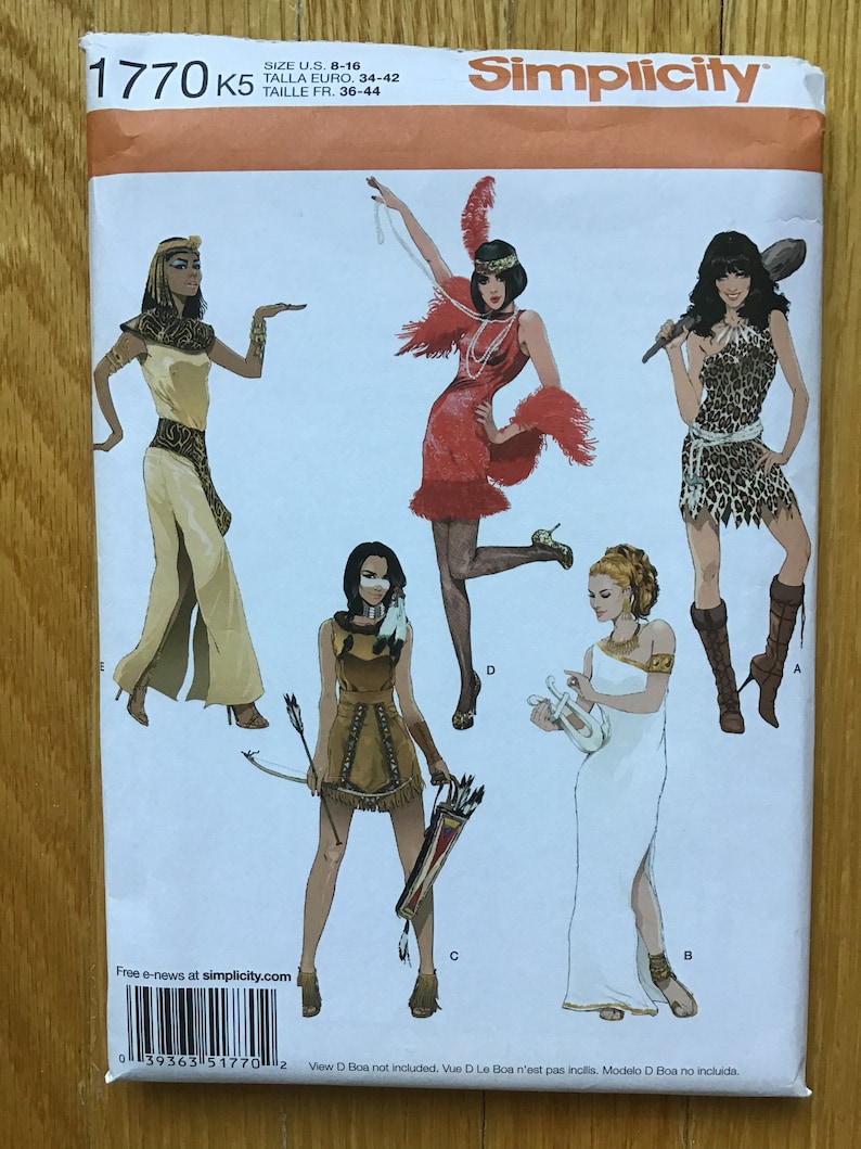 Sexy Costume Pattern Sizes 8 16 Simplicity 1770 UNCUT - Etsy Canada