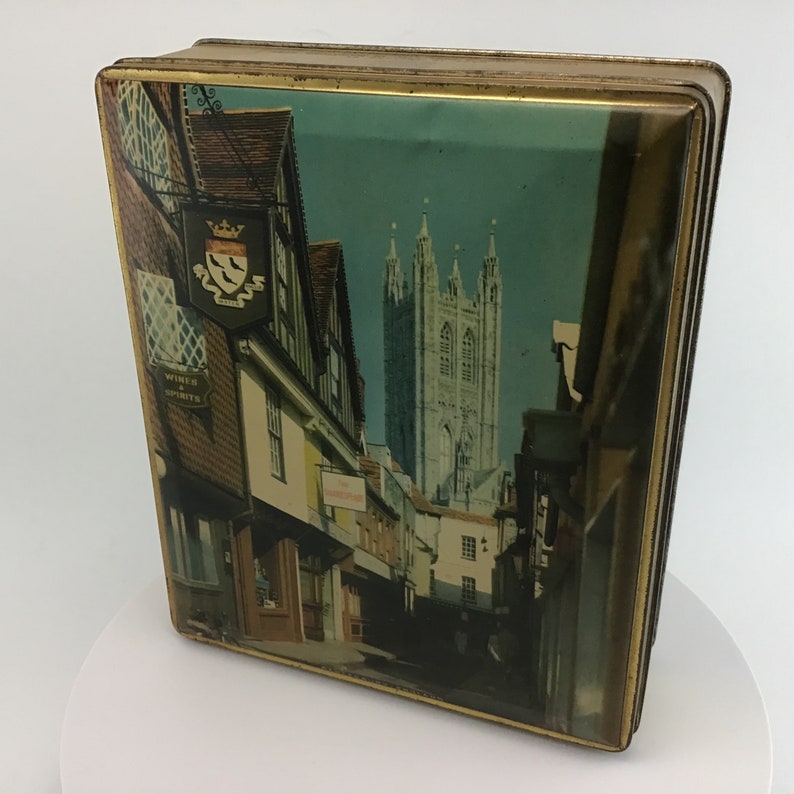 Canterbury Toffee Tin Edward Sharp & Sons Hinged Lid - Etsy