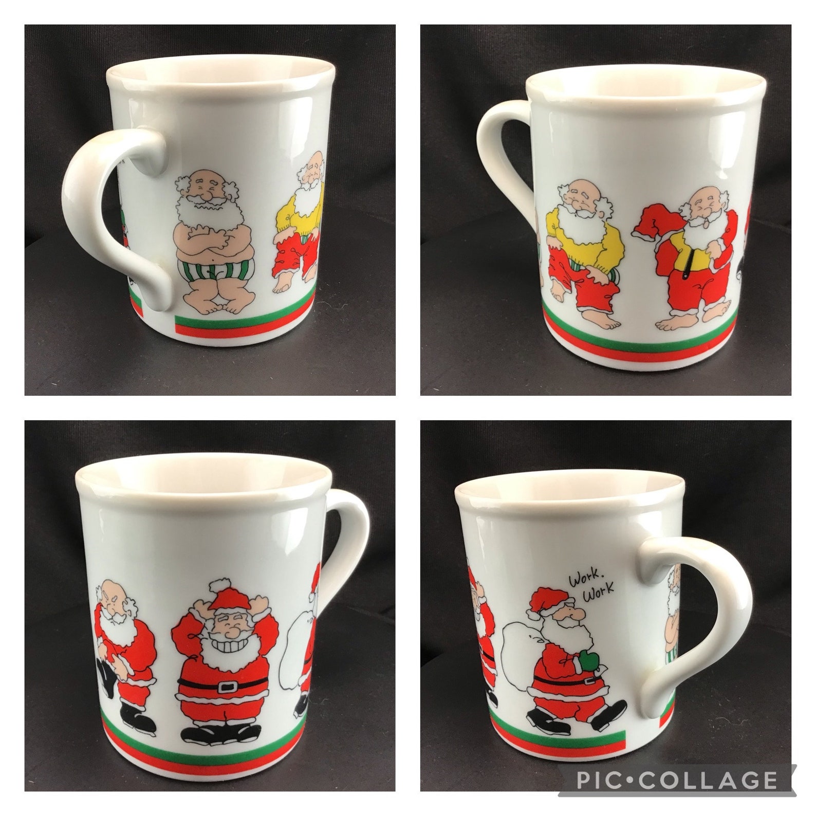 Papel Santa Mug Santa Dressing for Work Mug Papel Customcard - Etsy