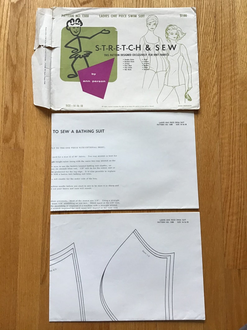 Misses Swimsuit Pattern Bathing Suit Size 14 16 18 UNCUT - Etsy