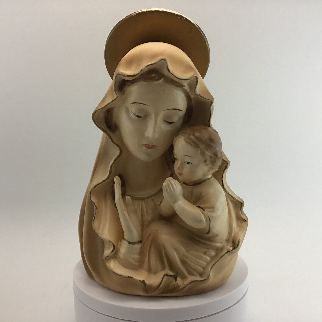 Madonna and Child Planter Head Vase LEGO Japan Wall Pocket - Etsy