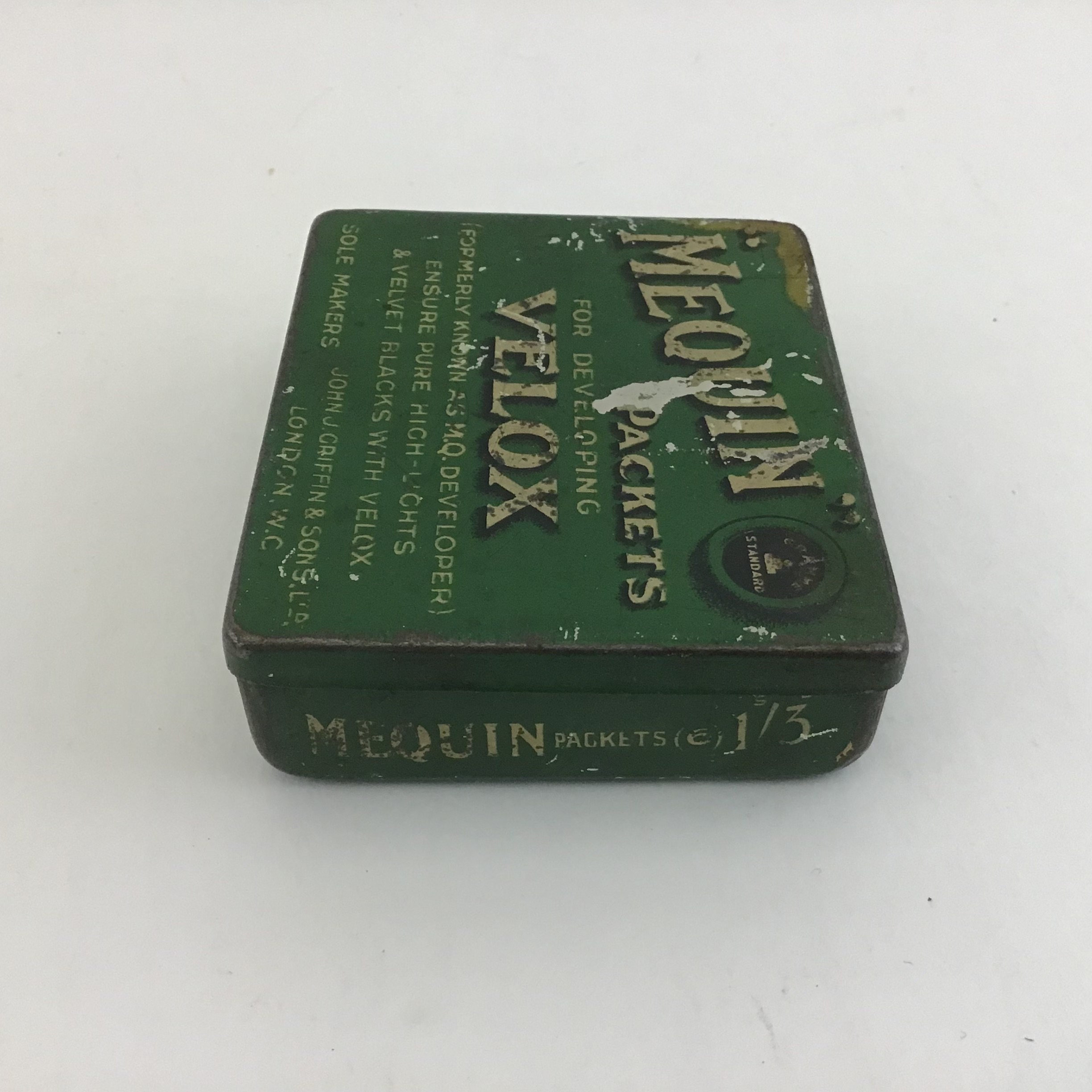 Mequin Packets Tin Antique Photo Developer Tin Velox Developer Tin - Etsy