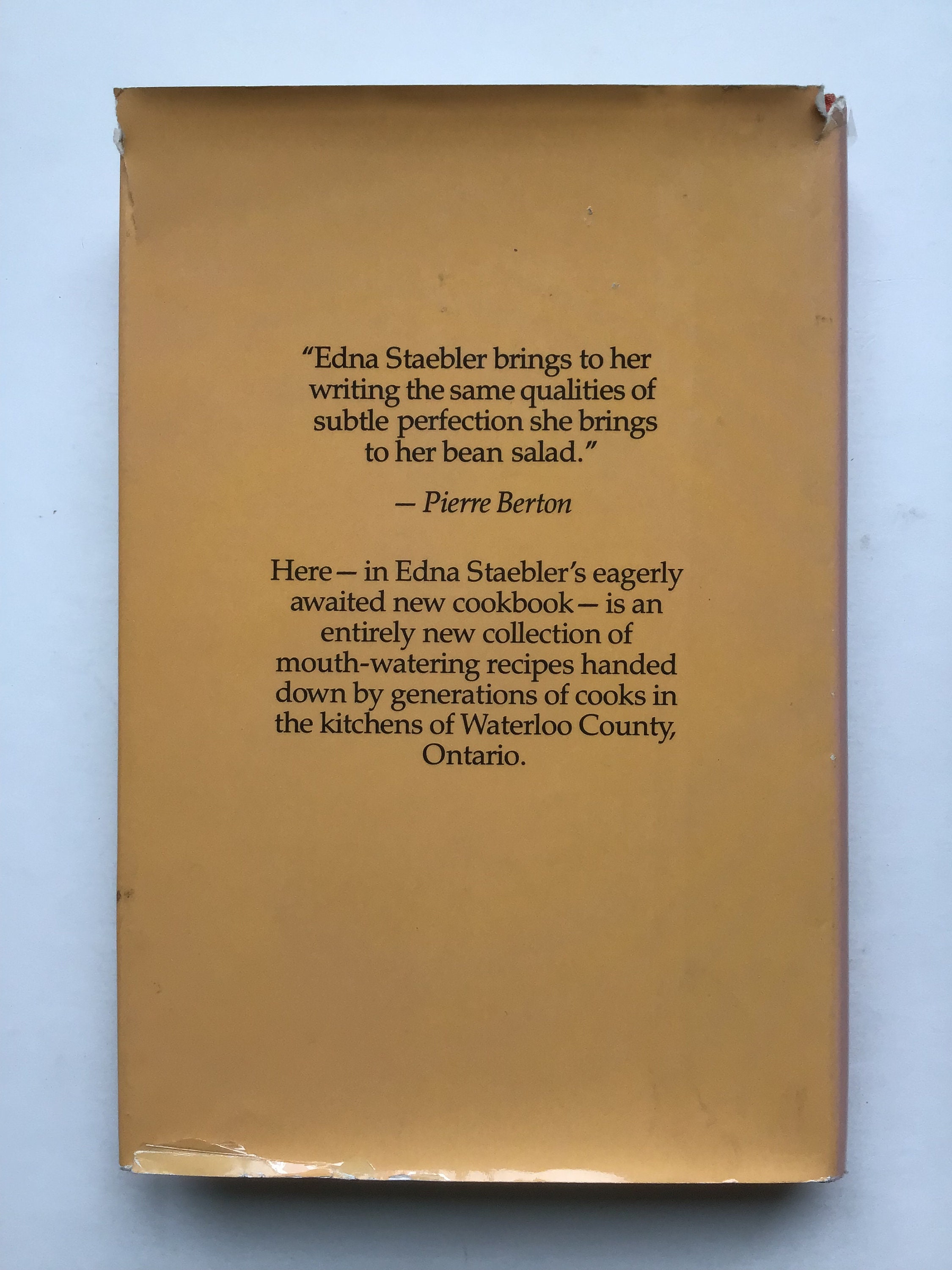 More Food That Really Schmecks Cookbook by Edna Staebler Mennonite ...