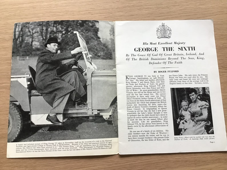 His Majesty King George the Sixth an Illustrated Biography by Roger ...