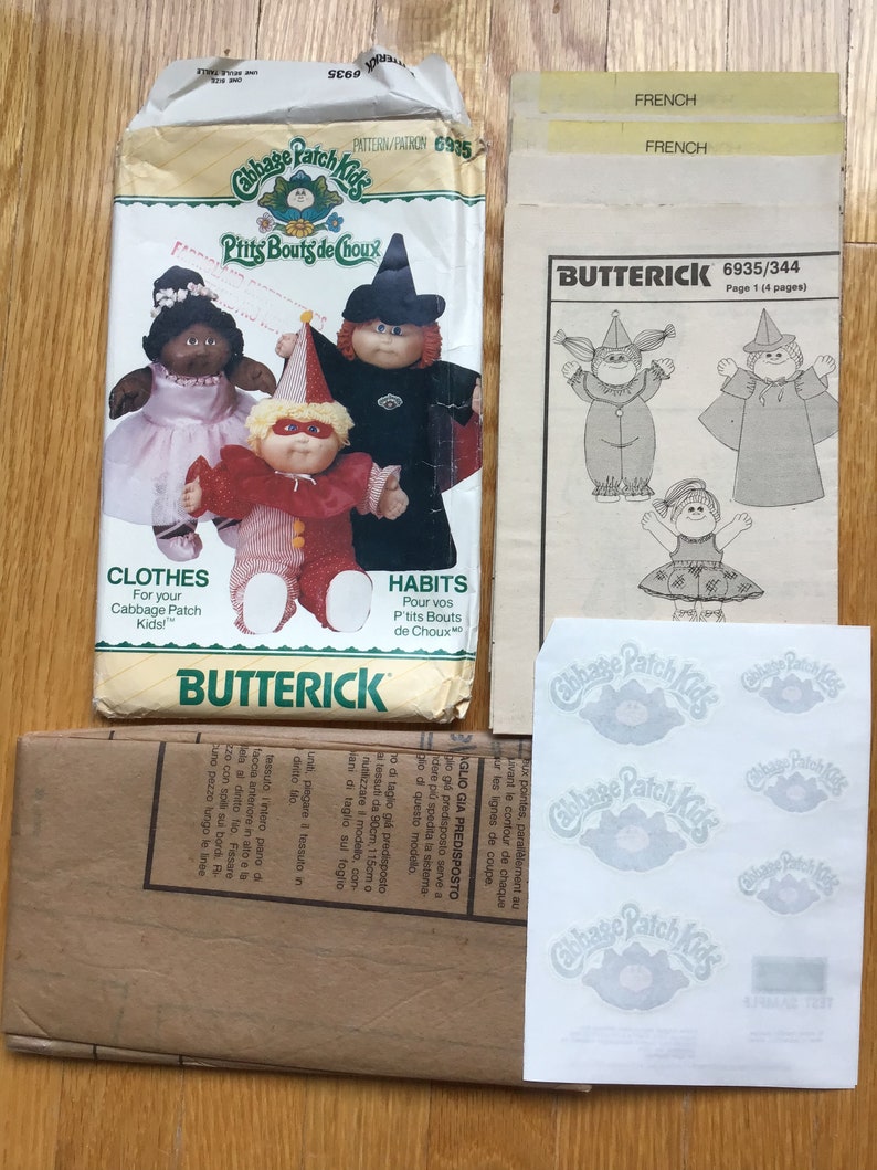 Cabbage Patch Kids Clothes Pattern Butterick 6935 UNCUT - Etsy Canada