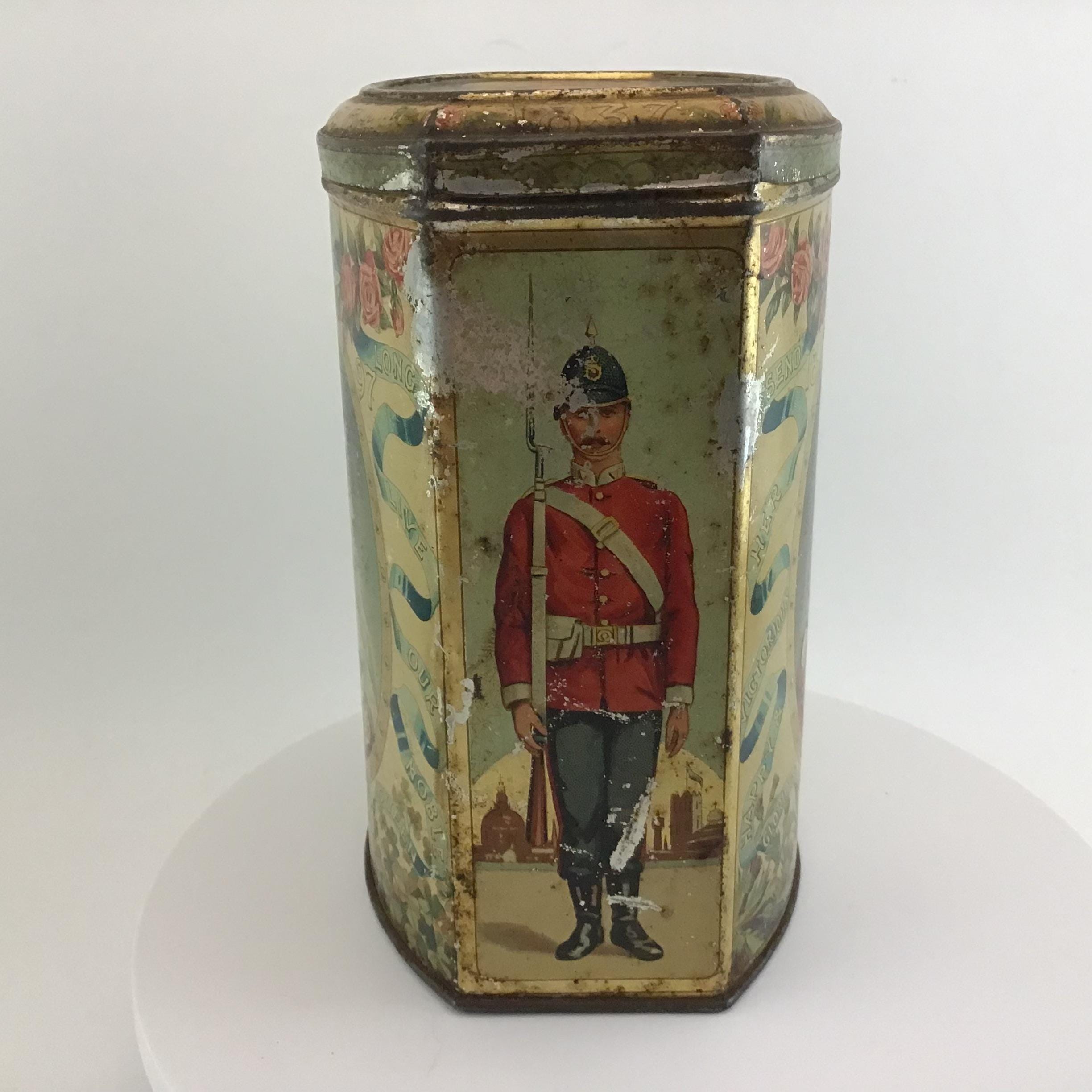 Queen Victoria Longest Reign Tin 1838 1897 Diamond Jubilee Hinged Lid ...