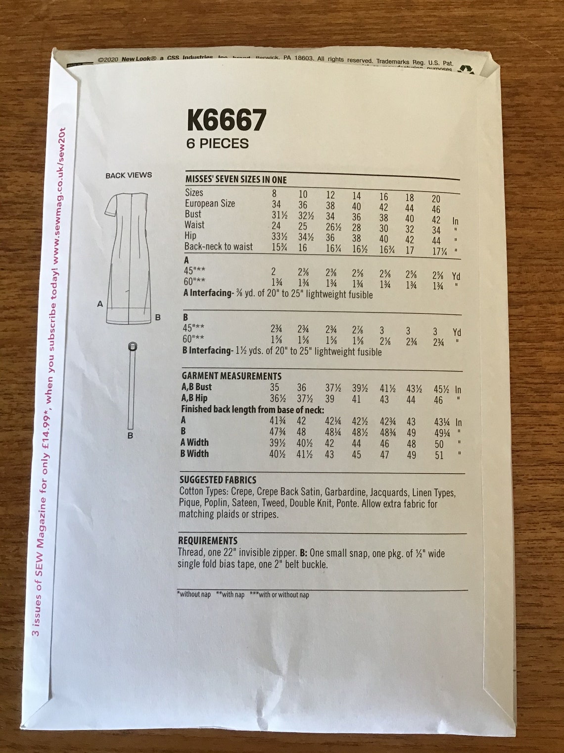 Misses Shift Dress Pattern New Look 6667 UNCUT - Etsy