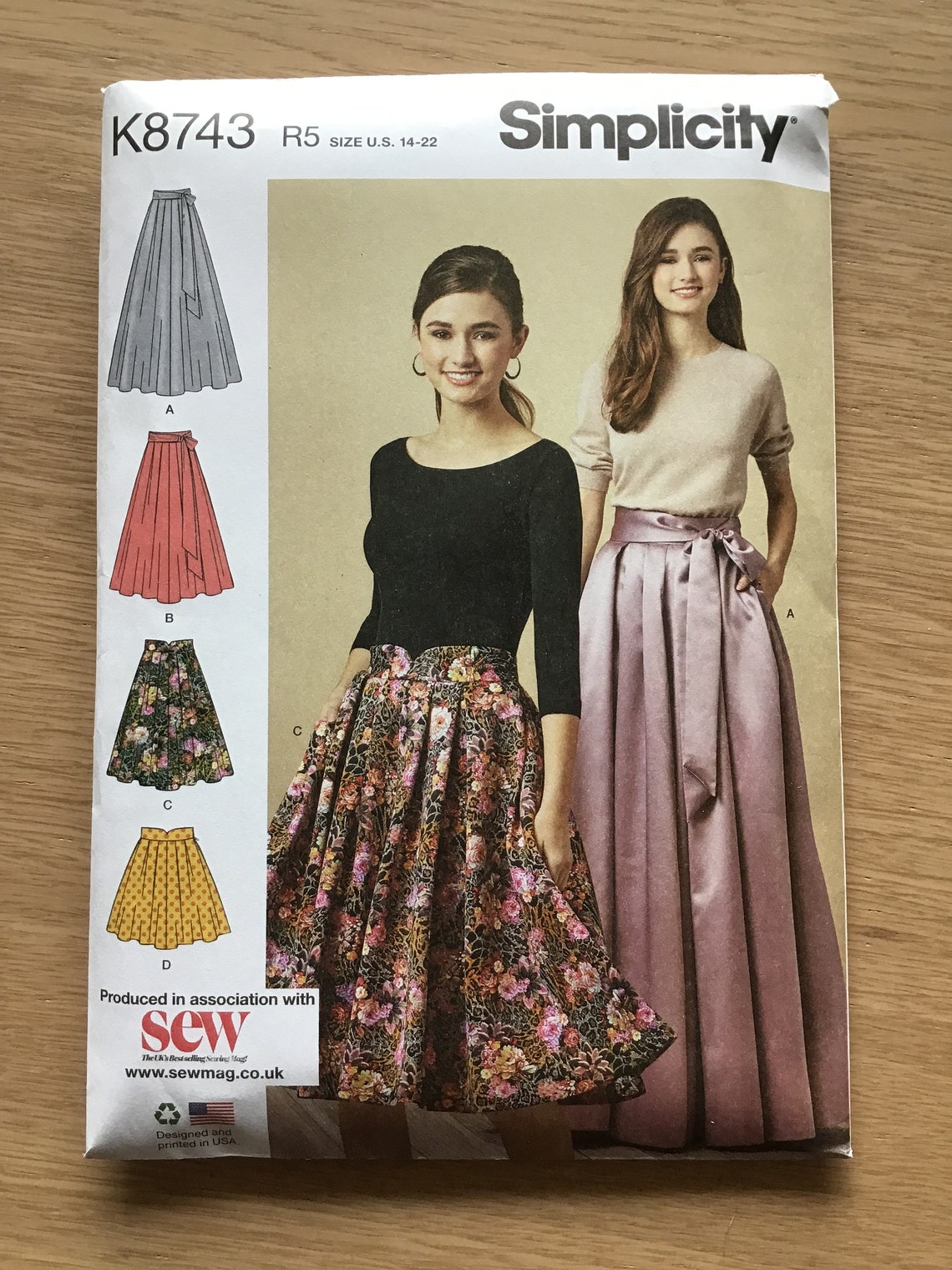 Misses Pleated Skirt Pattern Simplicity 8743 Size 14 22 - Etsy