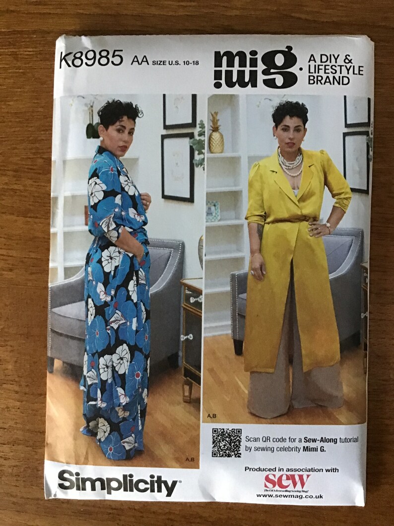 Mimi G Duster and Pants Pattern Simplicity 8985 Size 10 18 - Etsy