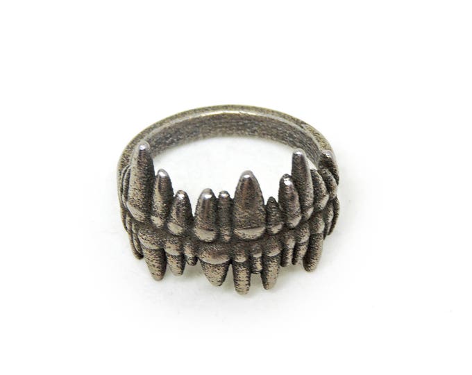 Steel Teeth Ring 3D Printed Ring Teeth Tooth, Eldritch Inspired ...