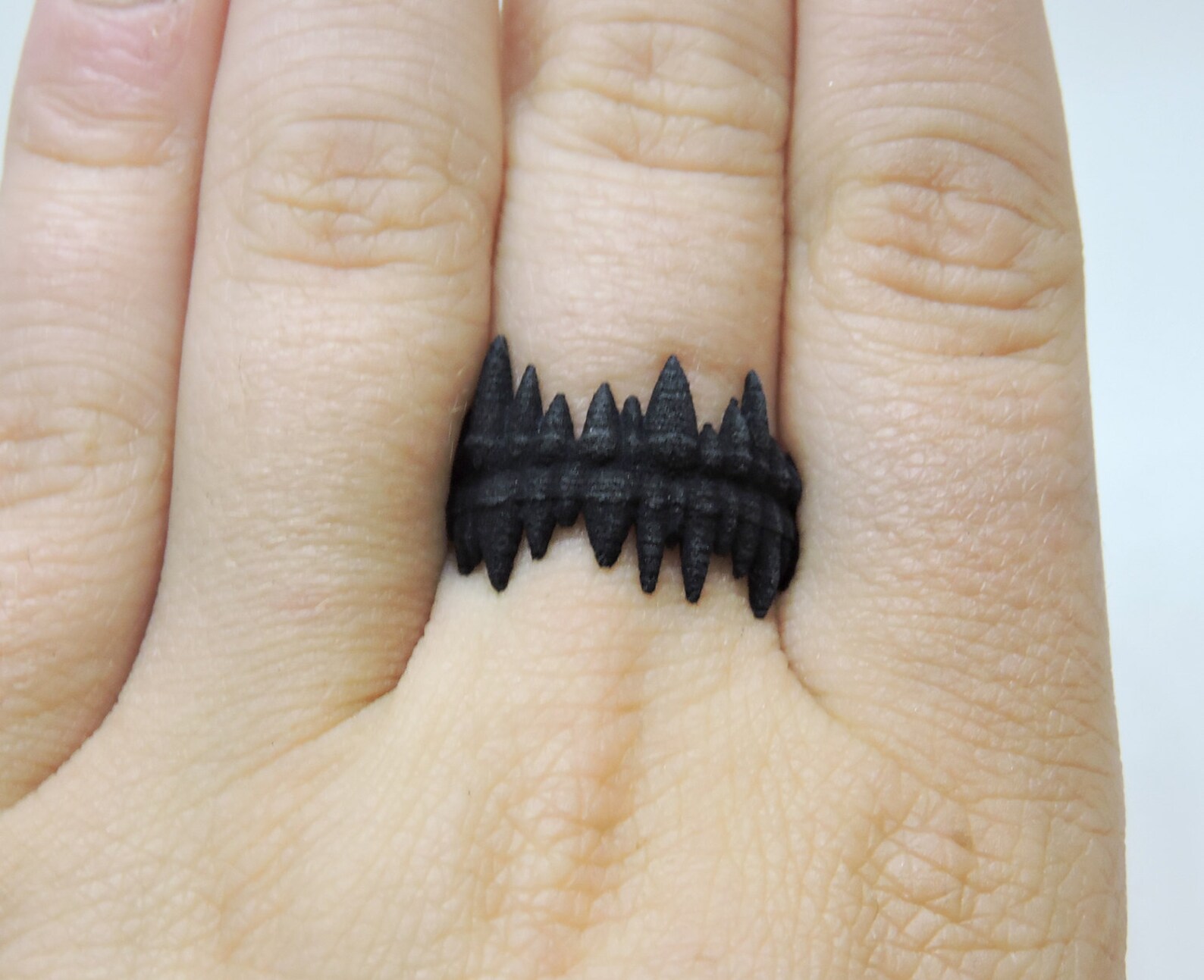 Bitten 3D Printed Ring Black Teeth Tooth Eldritch Inspired | Etsy