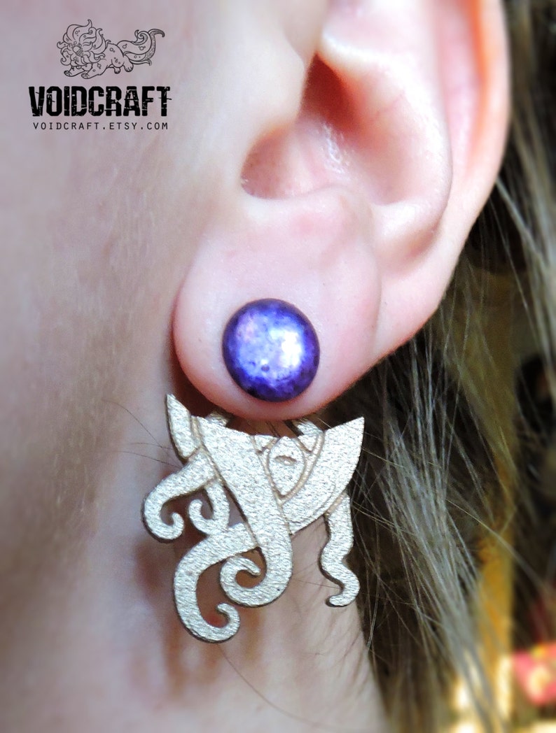3D Printed Steel Tentacle Earring Jacket Eldritch Lovecraft - Etsy