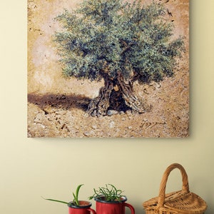 Tree Wall Art, Olive Tree. Olive Tree Painting,nature Painting, by Miki ...