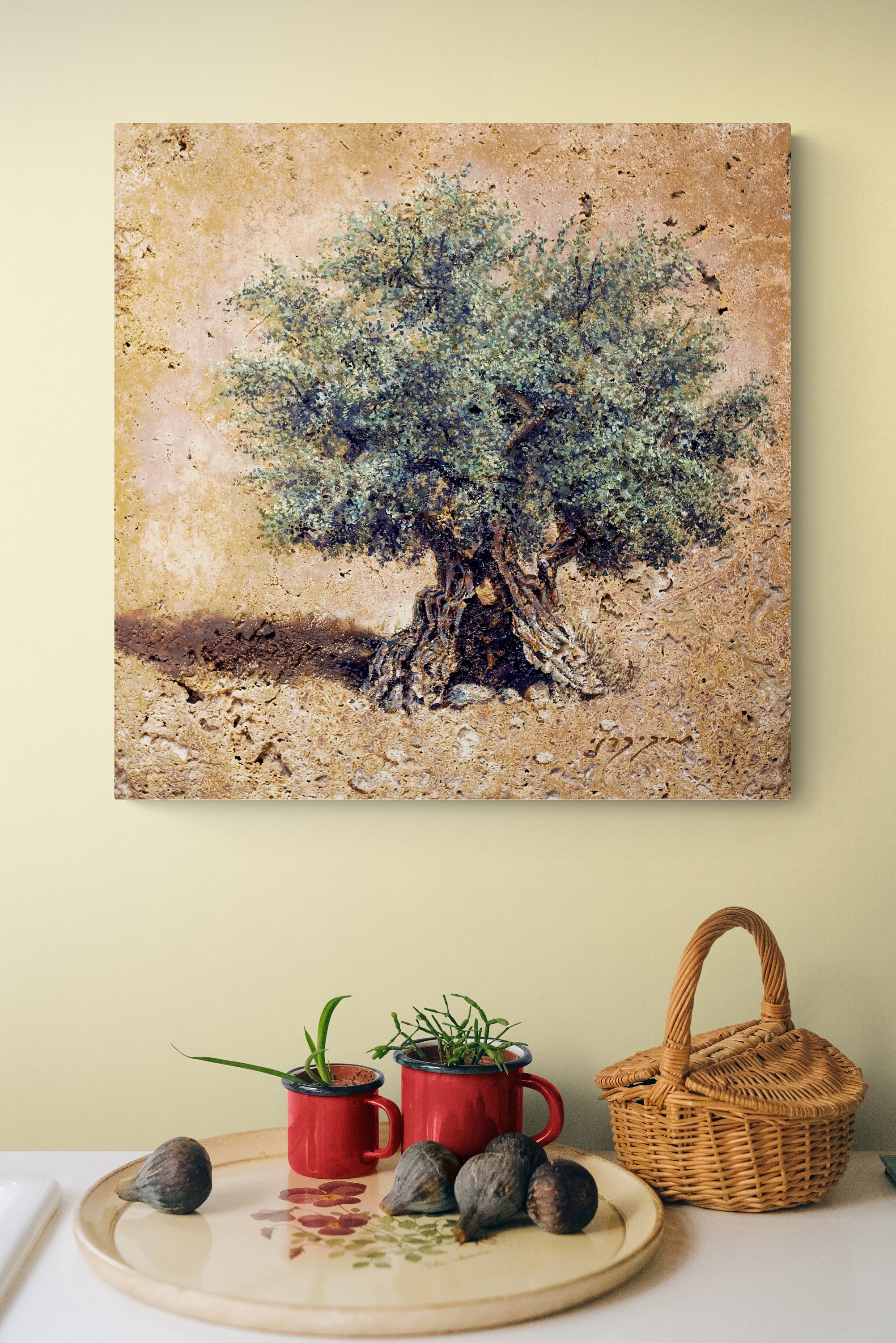 Tree Wall Art, Olive Tree. Olive Tree Painting,nature Painting, by Miki ...