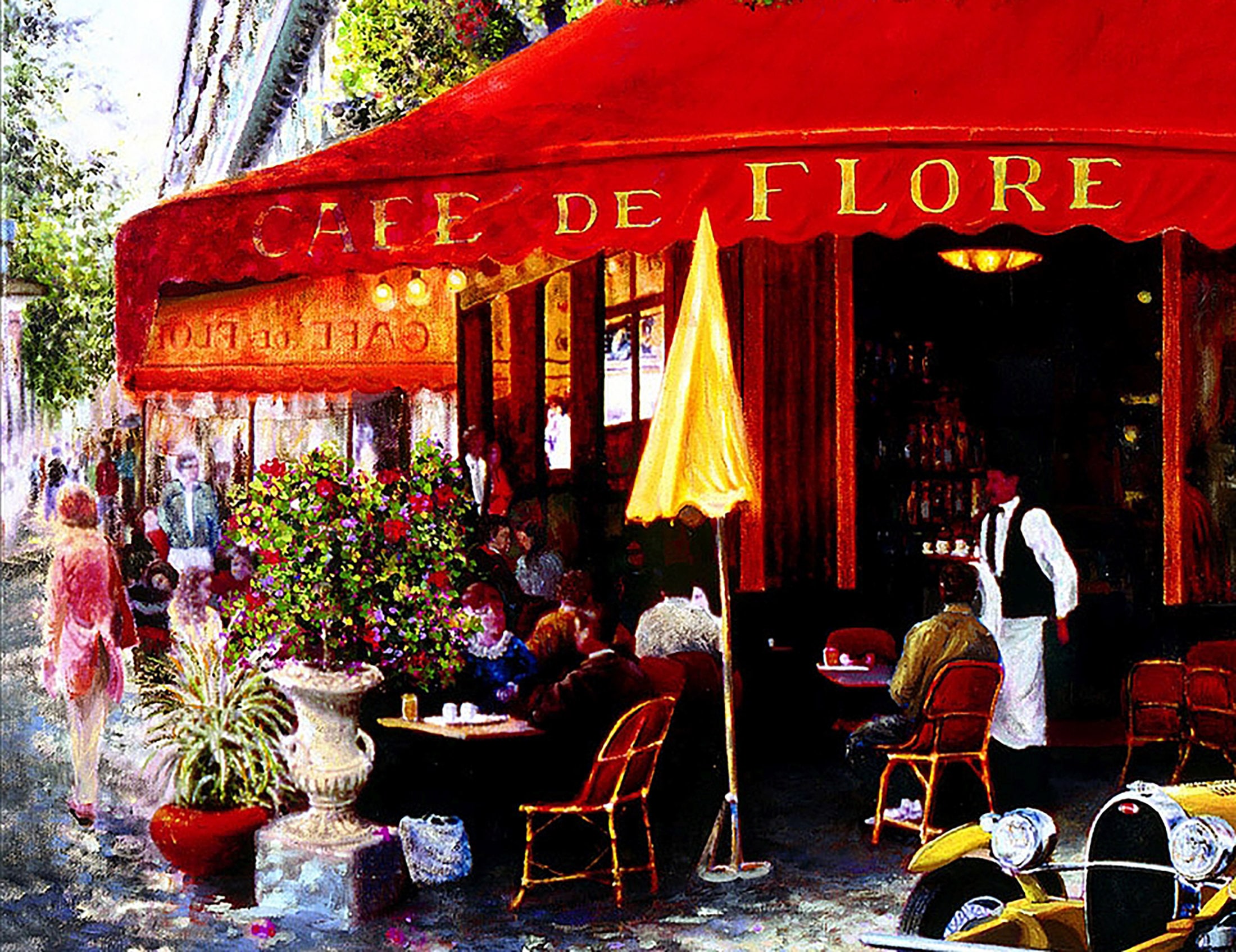 Paris Cafe Painting, Paris, Paris Art Print, Paris Painting, French ...