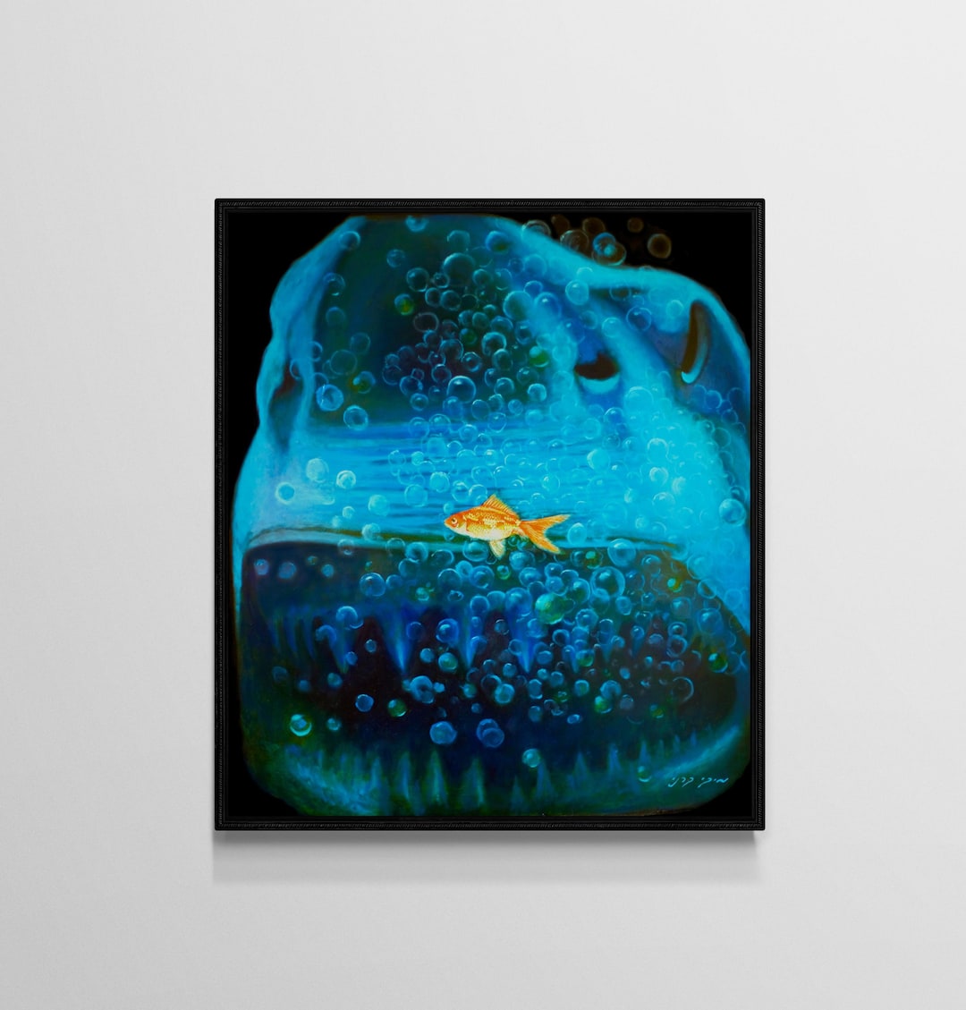 Stay Optimistic Original Oil Painting - Handmade Underwater Art With ...