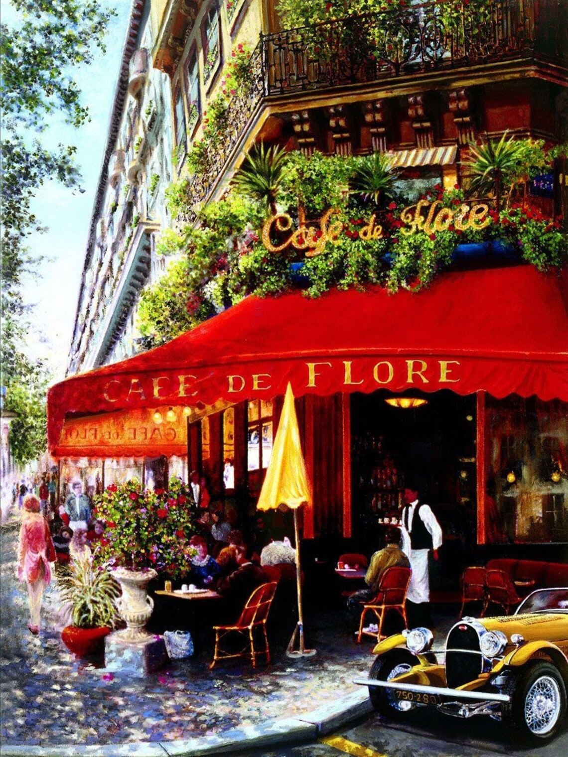 Paris Cafe Painting, Paris, Paris Art Print, Paris Painting, French ...