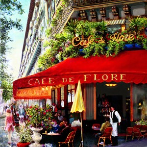 Paris Cafe Painting, Paris, Paris Art Print, Paris Painting, French ...