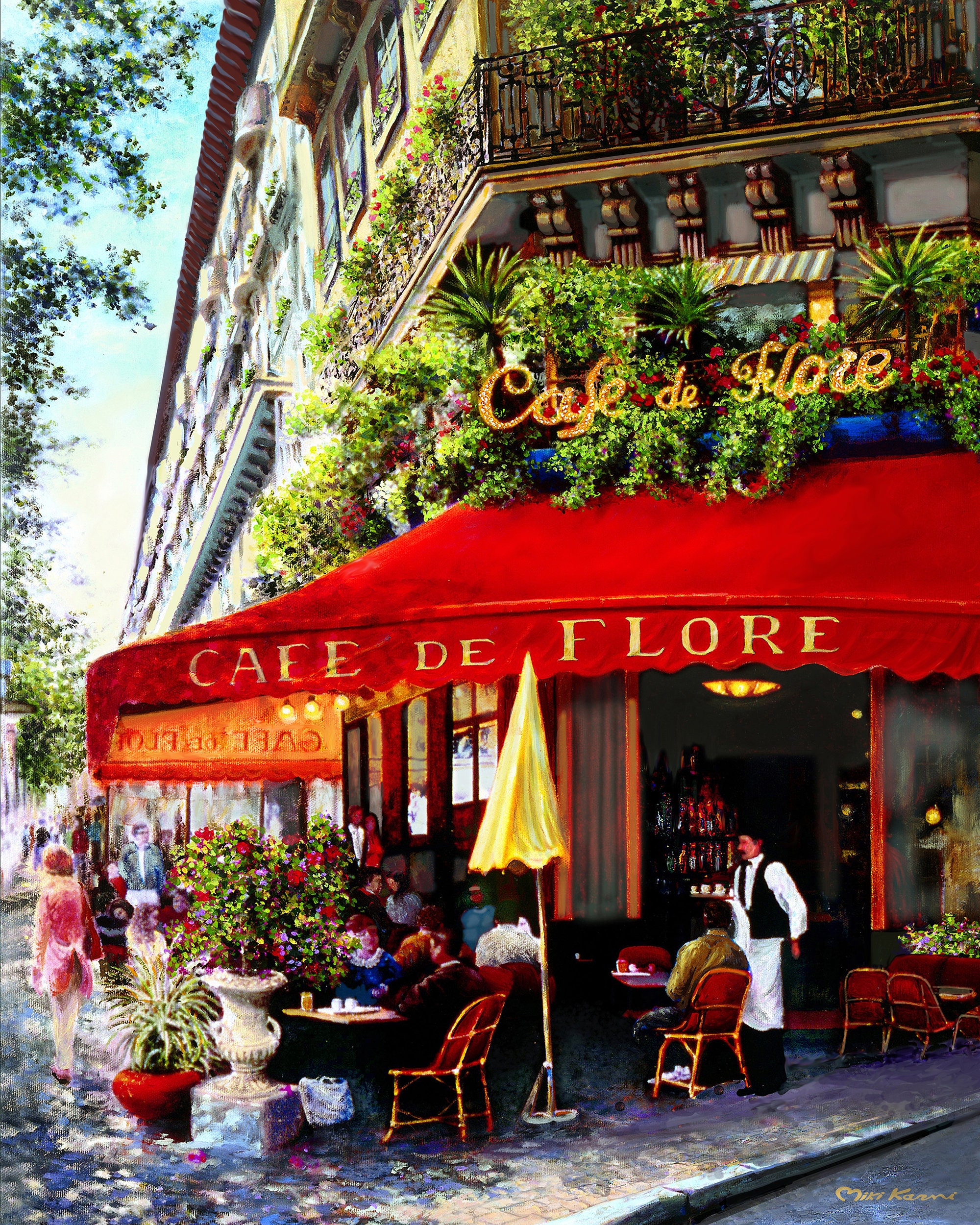 Paris Cafe Painting, Paris, Paris Art Print, Paris Painting, French ...