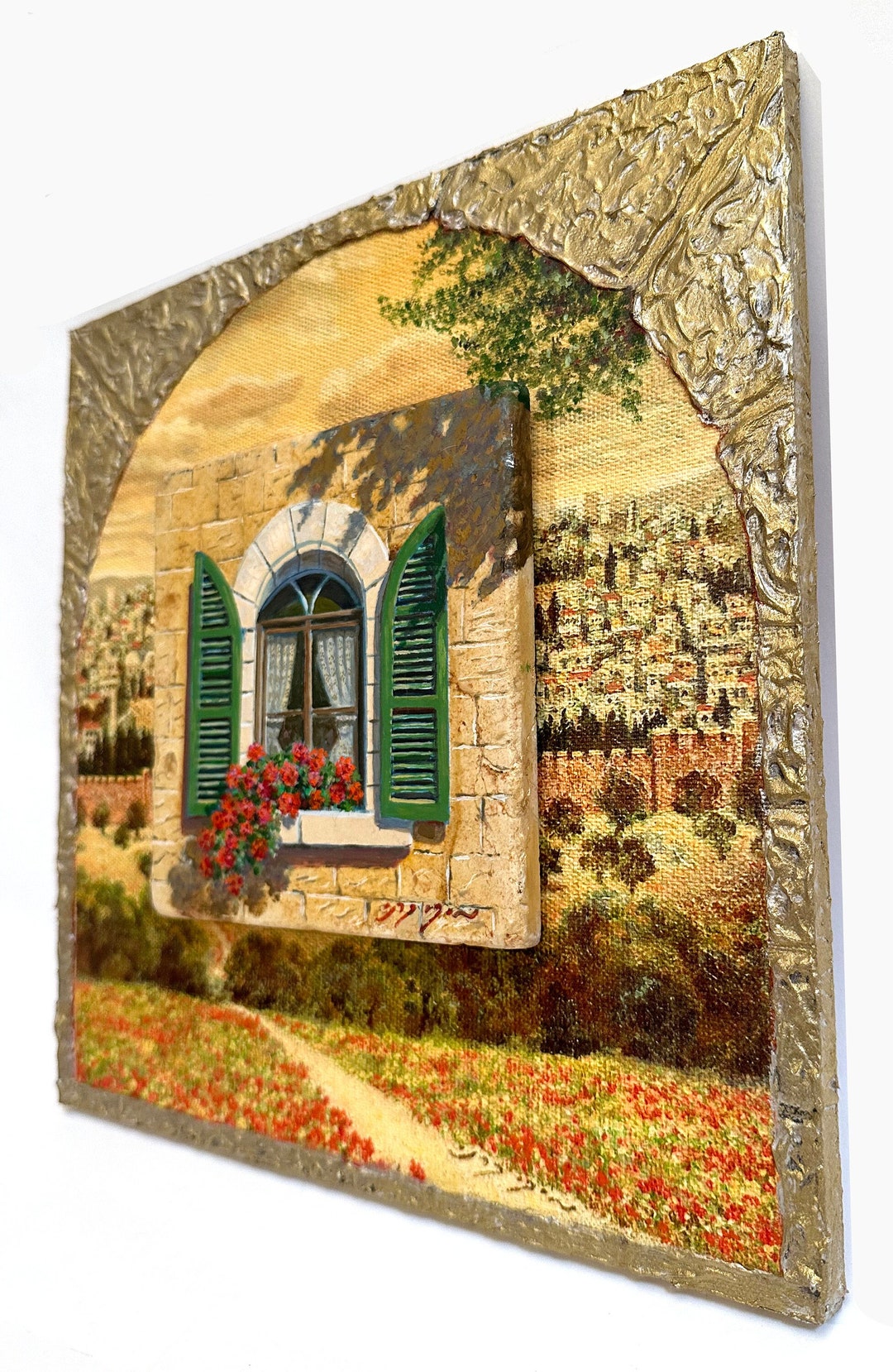 Arch to Jerusalem. Window to Jerusalem Painting Israel Art - Etsy
