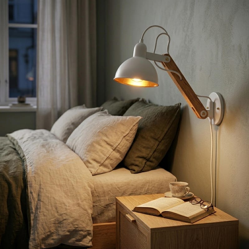 Wooden Arm Wall Light - Etsy