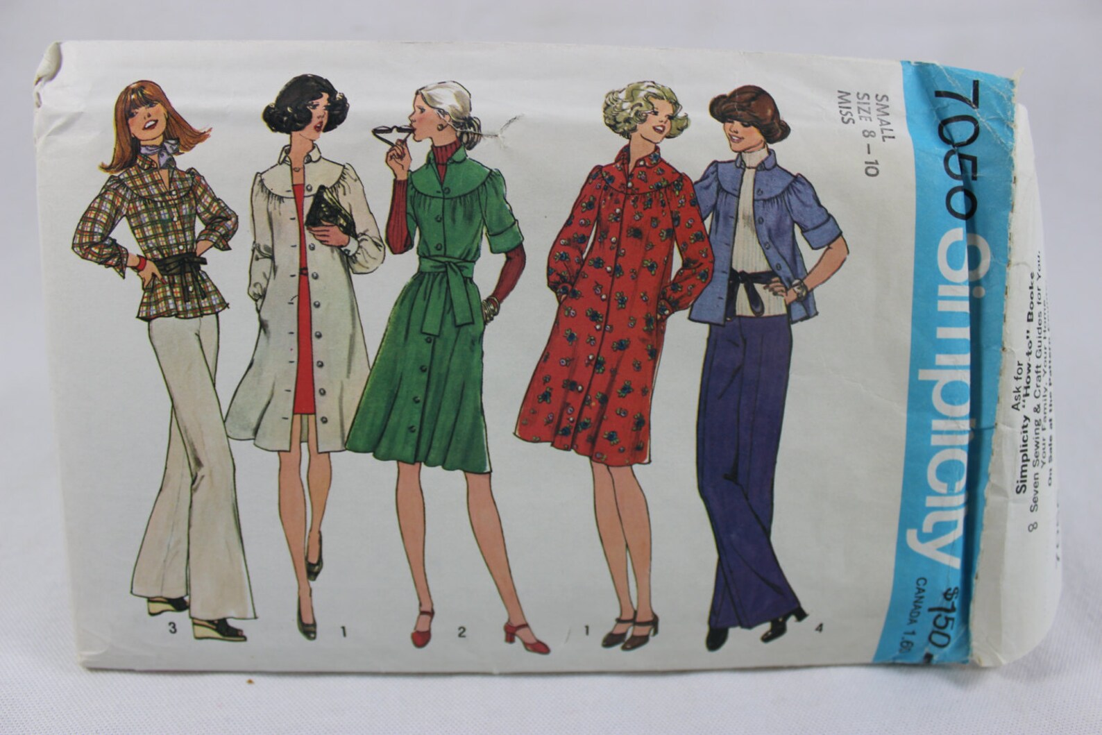 Simplicity 7050 Sewing Pattern 1970's Dress or Top Size Small 8-10 ...