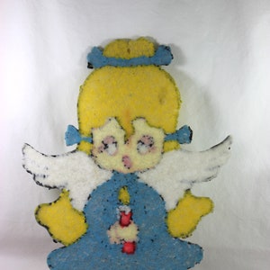Vintage Melted Popcorn Singing Christmas Angel With Candle. - Etsy