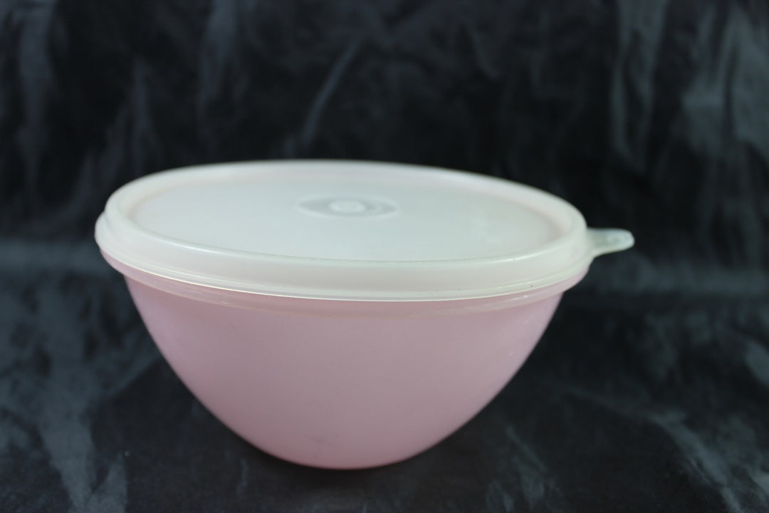 Vintage Tupperware #233 Small Pink Wonderlier Bowl W Clear Lid Orlando ...