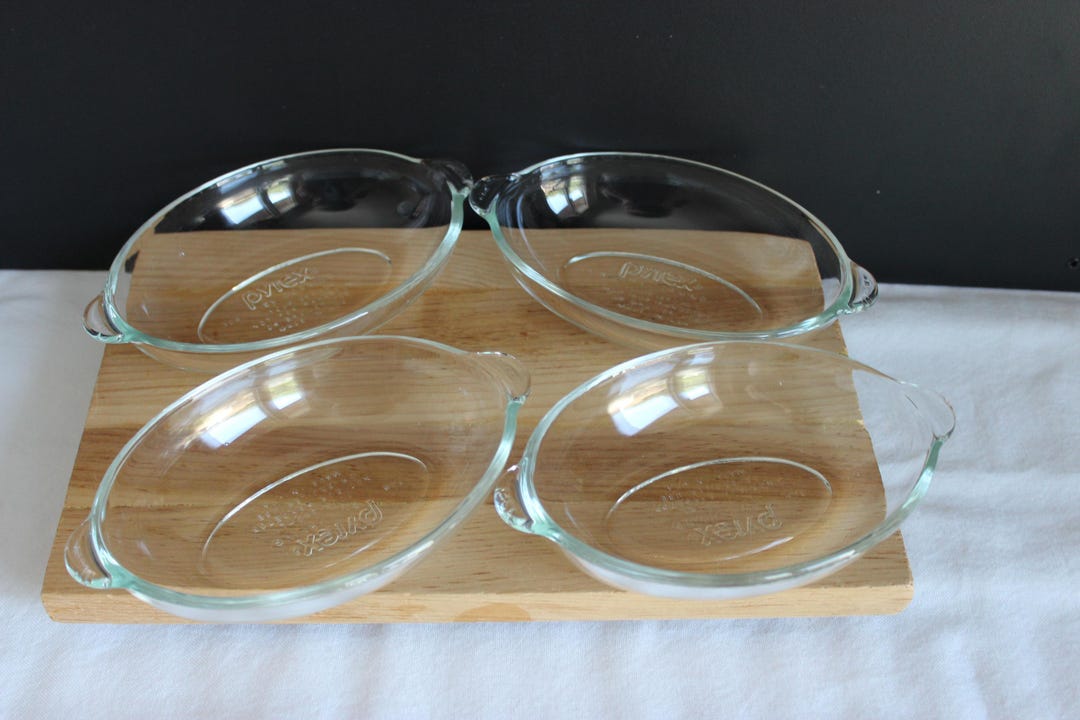 Vintage Pyrex Glass Baking Dish Small Oval Casserole Dish 1 Cup Set of ...