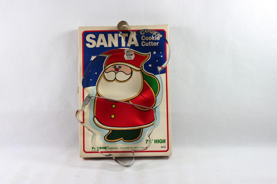 Vintage Large Metal Santa Cookie Cutter in Box by Fox Run - Etsy