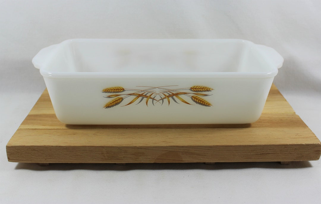 Vintage Anchor Hocking Fire-king Wheat Pattern Loaf Pan - Etsy