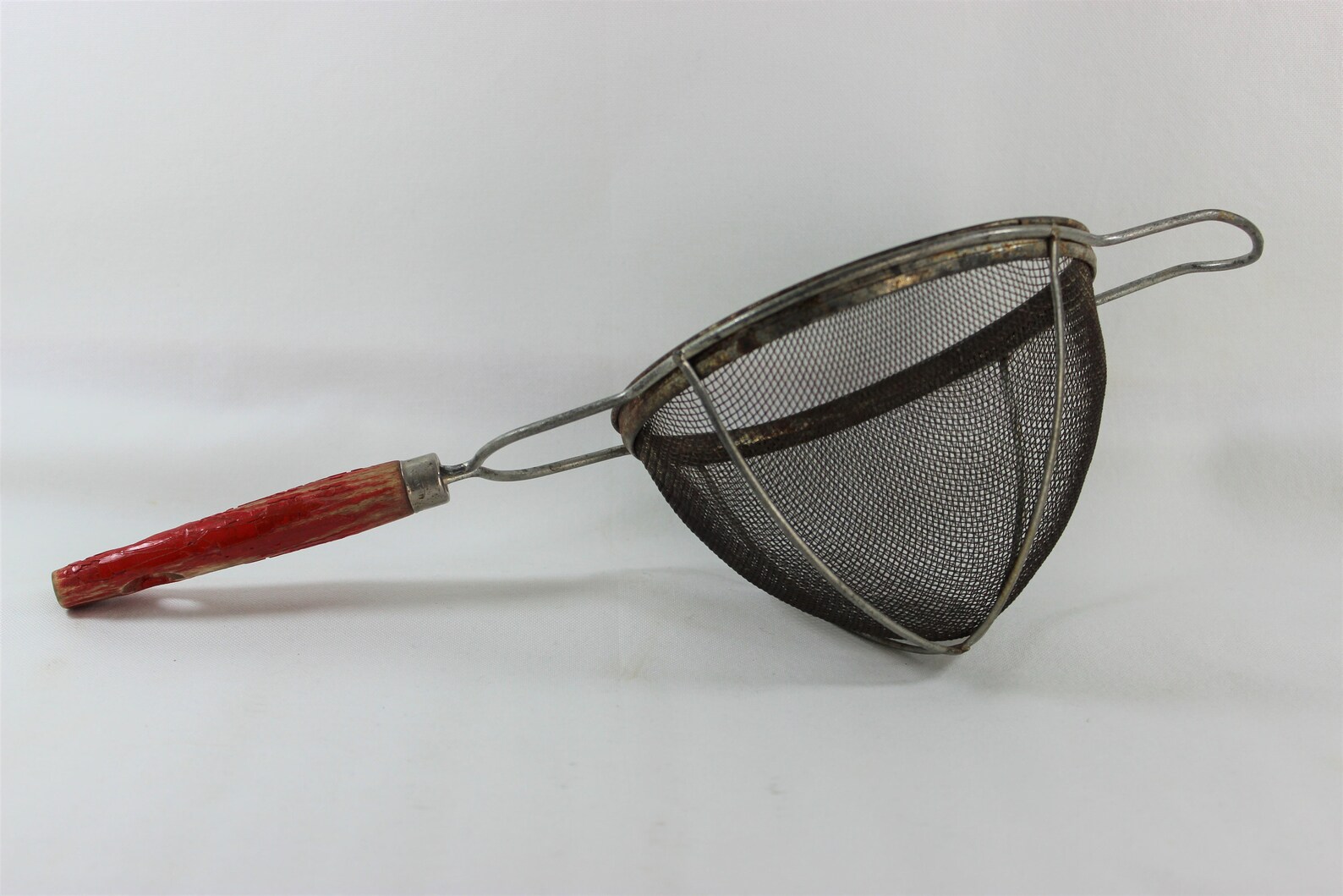Large Vintage Androck Red Handle Strainer - Etsy