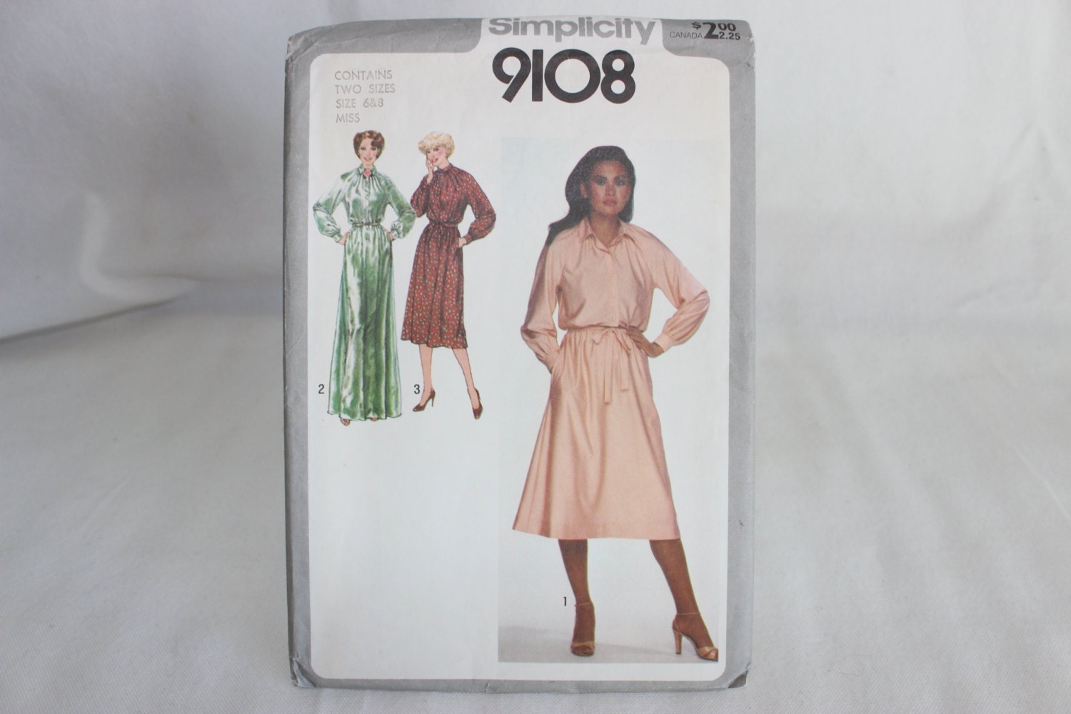 Sewing Simplicity 9190 1979 Backless Evening Dress Size 10 Vintage ...