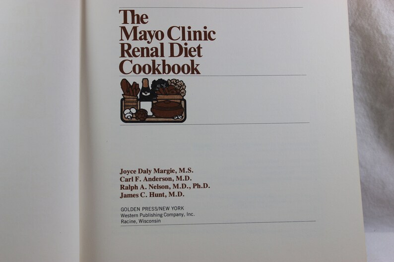 The Mayo Clinic Renal Diet Cookbook National Kidney Foundation - Etsy