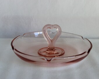 Glass Heart Candy Dish - Etsy