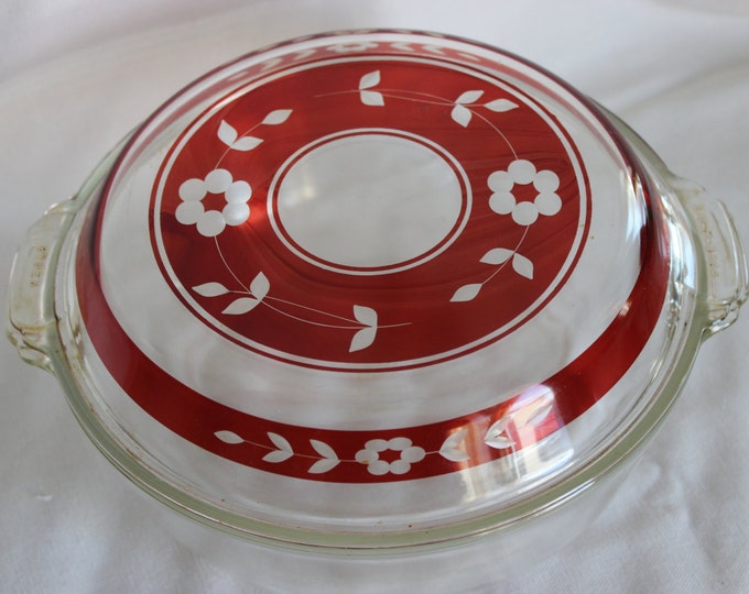 Vintage Pyrex Wheel Cut Ruby Flashed Glass RESERVED FOR WENDY - Etsy