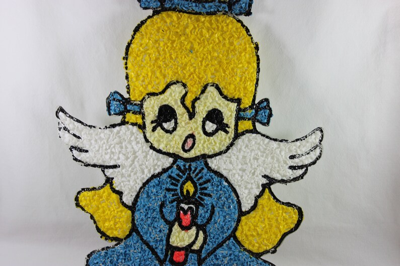 Vintage Melted Popcorn Singing Christmas Angel With Candle. - Etsy