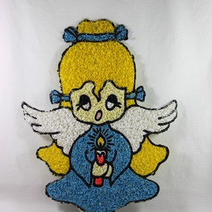 Vintage Melted Popcorn Singing Christmas Angel With Candle. - Etsy