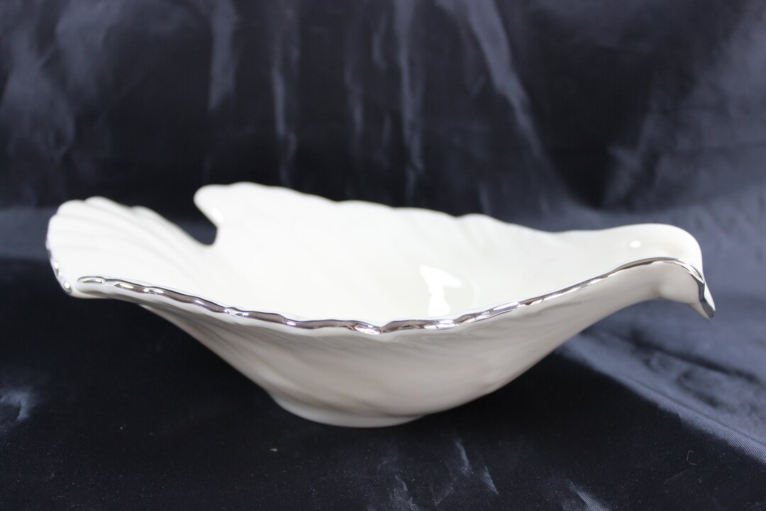 Lenox Dove Dish Trinket Open Candy Dish With Platinum Trim - Etsy